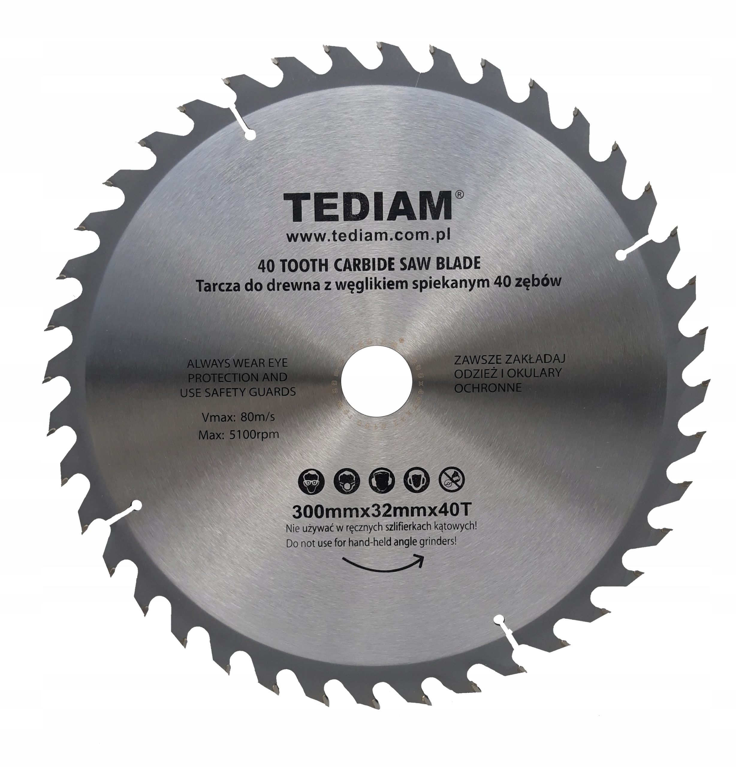 Tarcza widiowa do drewna Tediam 300x32 mm (5903686412950) • Cena, Opinie 14203167192 • Allegro