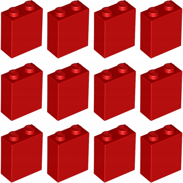 LEGO Klocek 1x2x2 Červený 4143832 3245c - 12 Ks za 34.00CZK - Allegro
