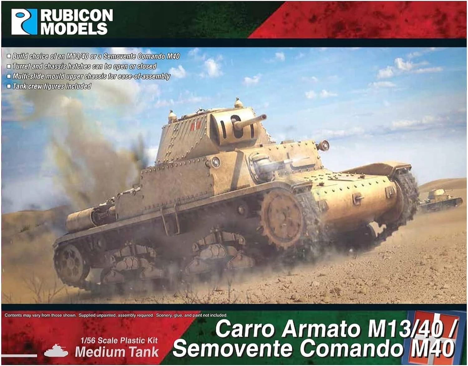 Rubicon Plastic 280095 - Tank M13/40 / Samohybné dělo Semovente M40 ...