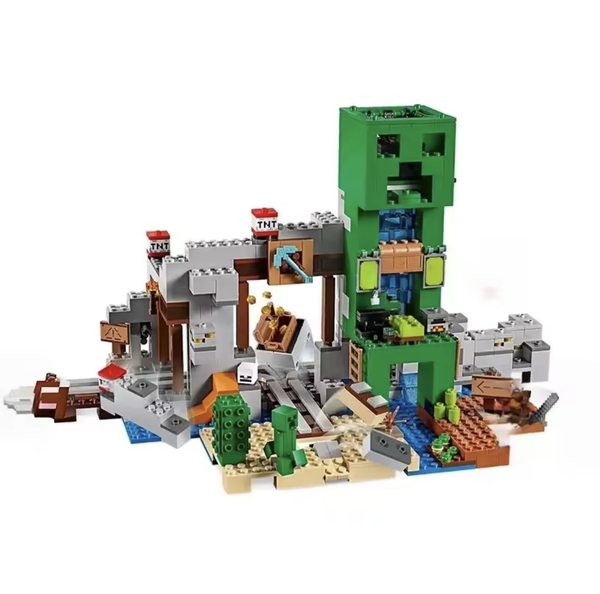 KLOCKI MINEWORLD MINECRAFT KOPALNIA CREEPER STEVE PRZENT MIKOŁAJKI ...