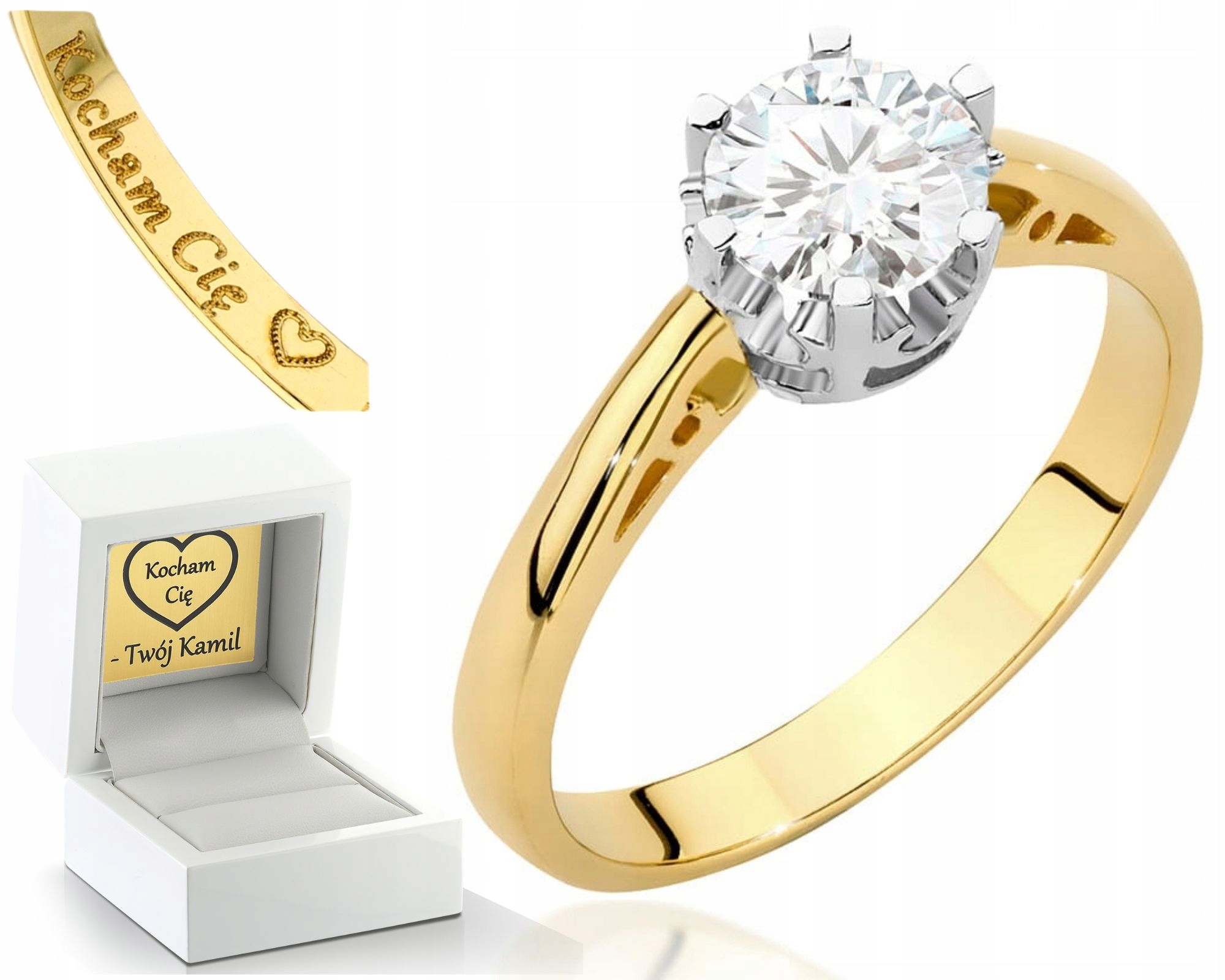 ZŁOTY PIERŚCIONEK DIAMENT BRYLANT GRAWER (5903710532159) • Cena, Opinie ...