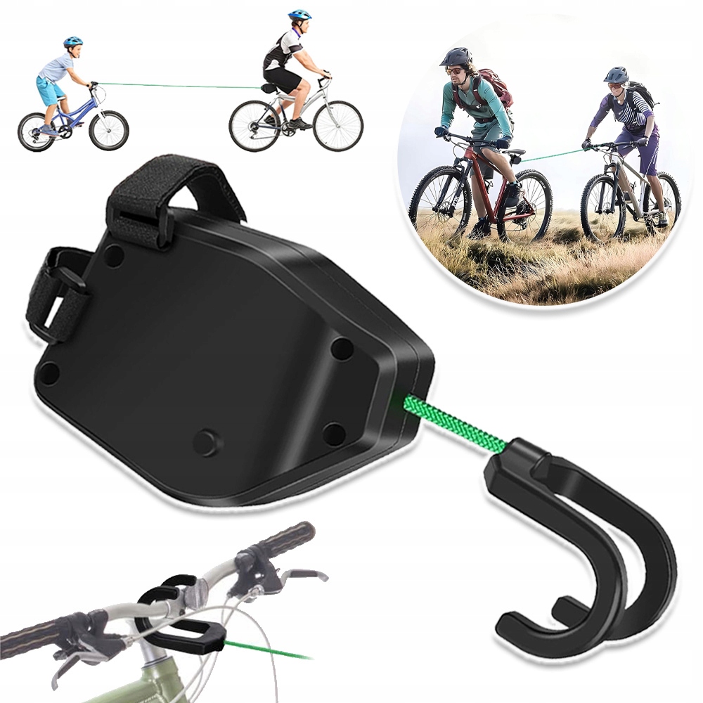 LINKA HOL ROWEROWY HOLOWNICZA DO ROWERU DZIECKA SAMOZWIJAJĄCA 2.5M 90KG ...