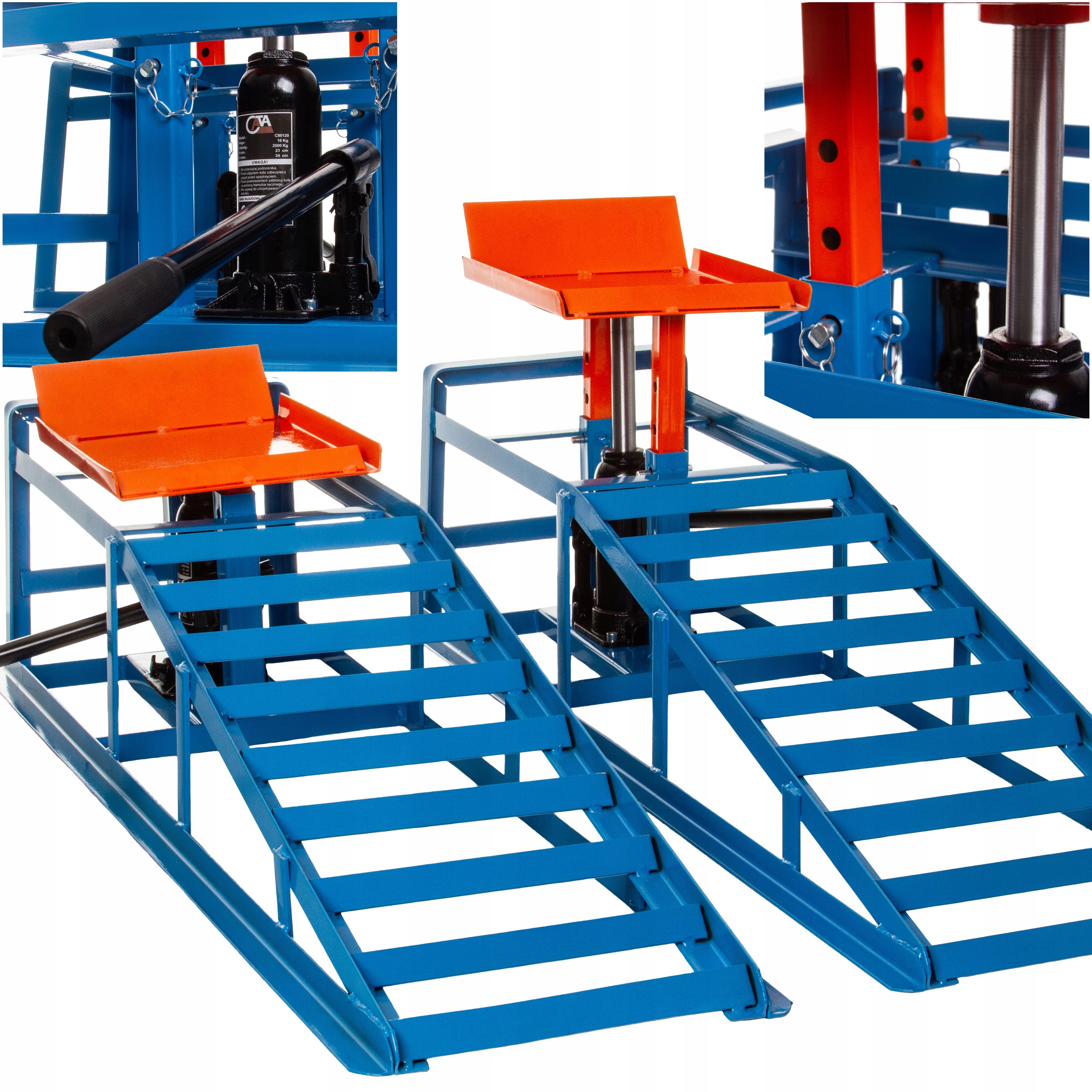 RAMPY NAJAZDY SAMOCHODOWE Z PODNOŚNIKIEM HYDRAULICZNYM PLATFORMY 2SZT ...