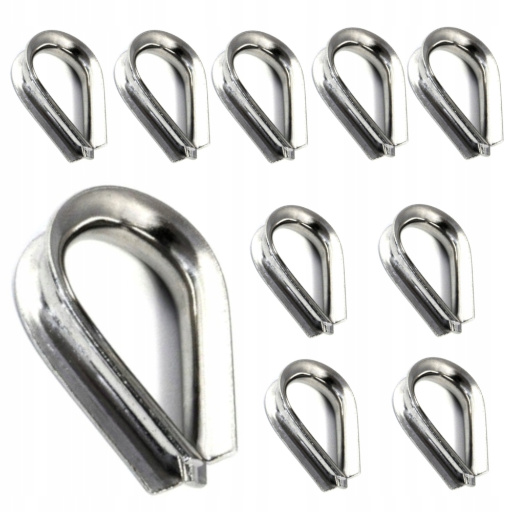 KAUSZA DO LIN STALOWA OCYNKOWANA 5 mm 10 sztuk • Cena, Opinie • Druty, pręty, liny stalowe ...