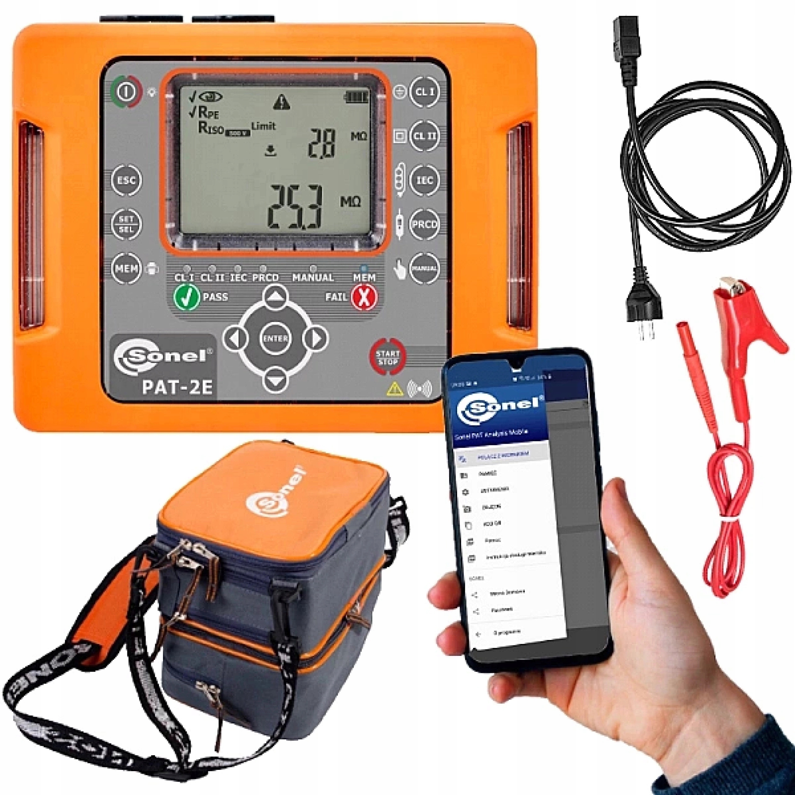 SONEL PAT-2E Mobilny Miernik Bezpieczeństwa Sprzętu Elektrycznego ...