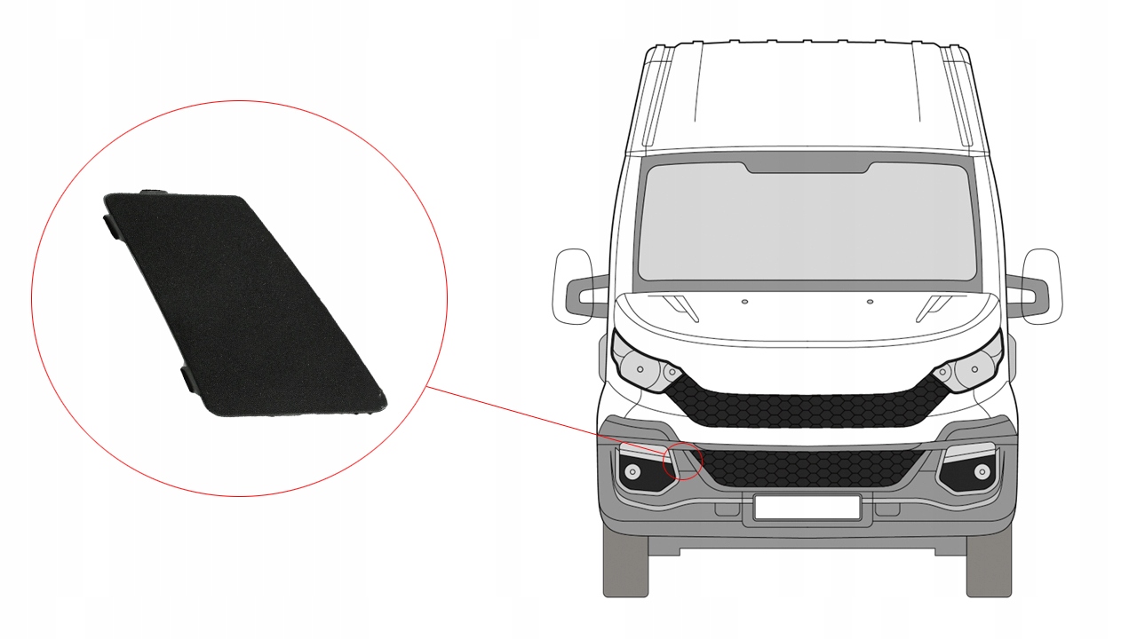 ZAŚLEPKA ZDERZAKA PRZÓD PRAWA IVECO DAILY 2014-2019 5901797070809 za 8 ...