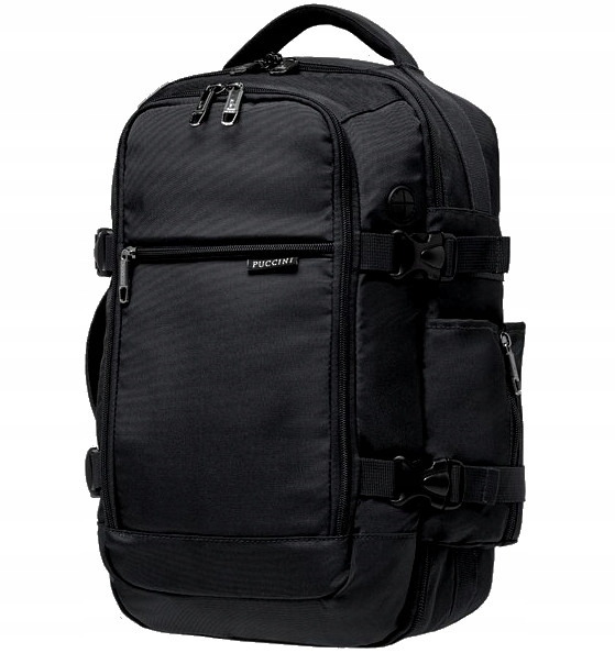 Plecak / torba PUCCINI PM9017 bagaż podręczny do WIZZ Air czarny CABIN ...