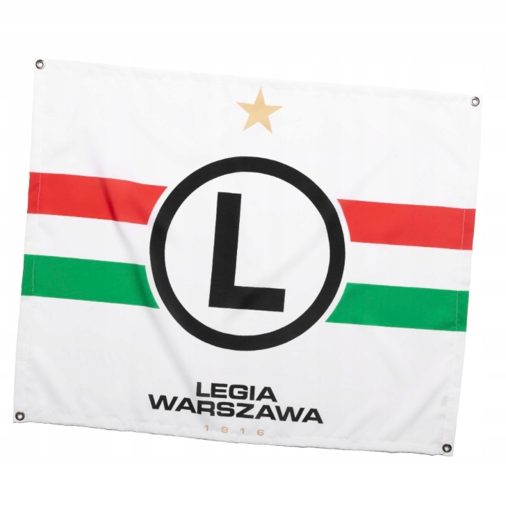 Flaga Legia Warszawa eLka 72x88 cm BIAŁA - 14750997187 - Allegro.pl