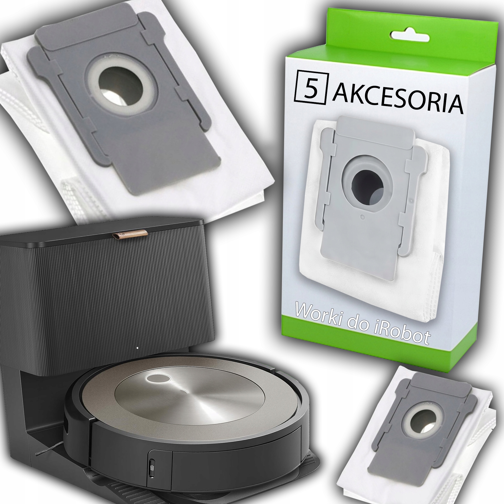 Worek do odkurzacza syntetyczny iRobot Roomba i1 i4 i3 i5 i7 i8 s9, COMBO j5 j7 j9 1 szt ...