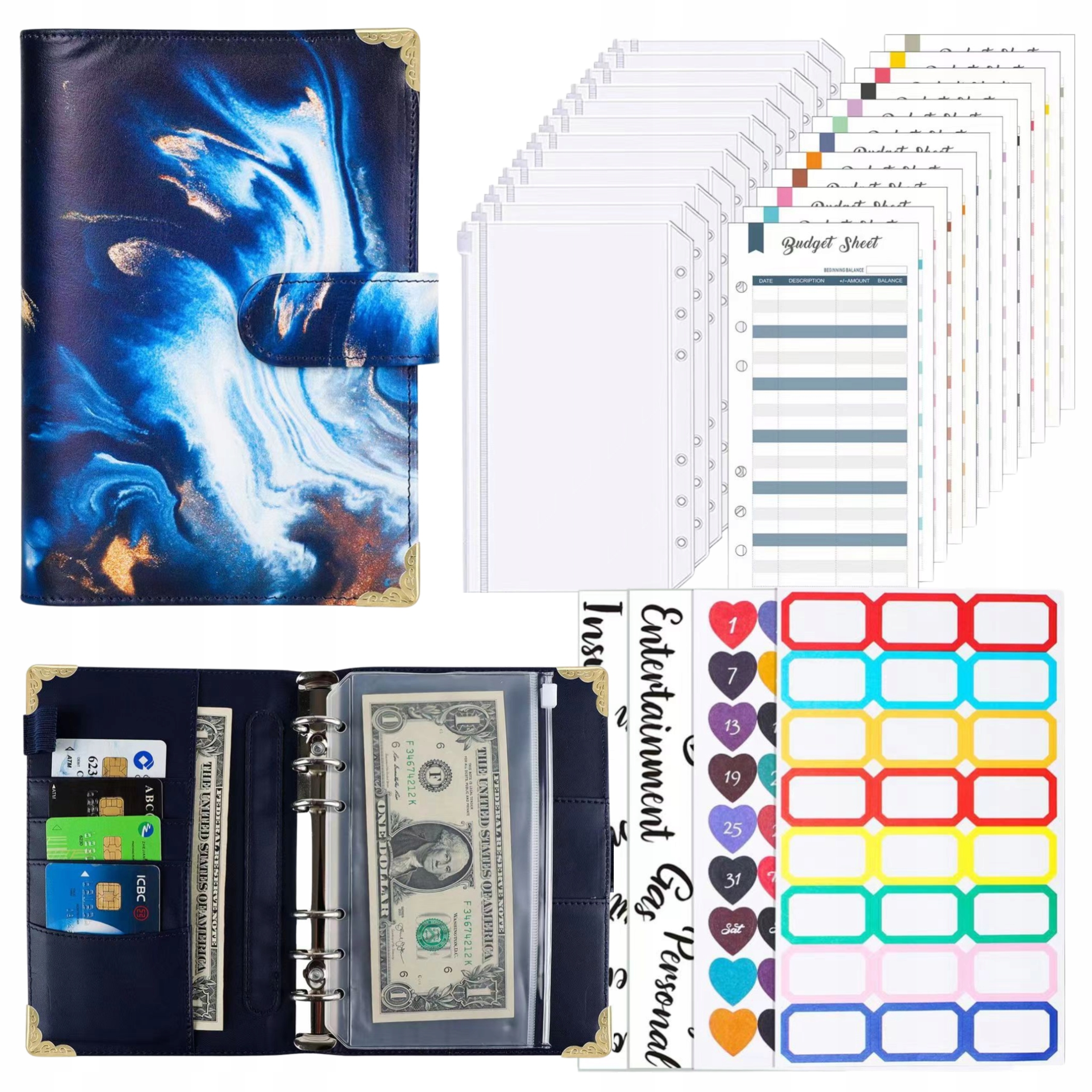 Notes Planer A6 Organizer Notatnik Segregator Budżetowy Zestaw ...