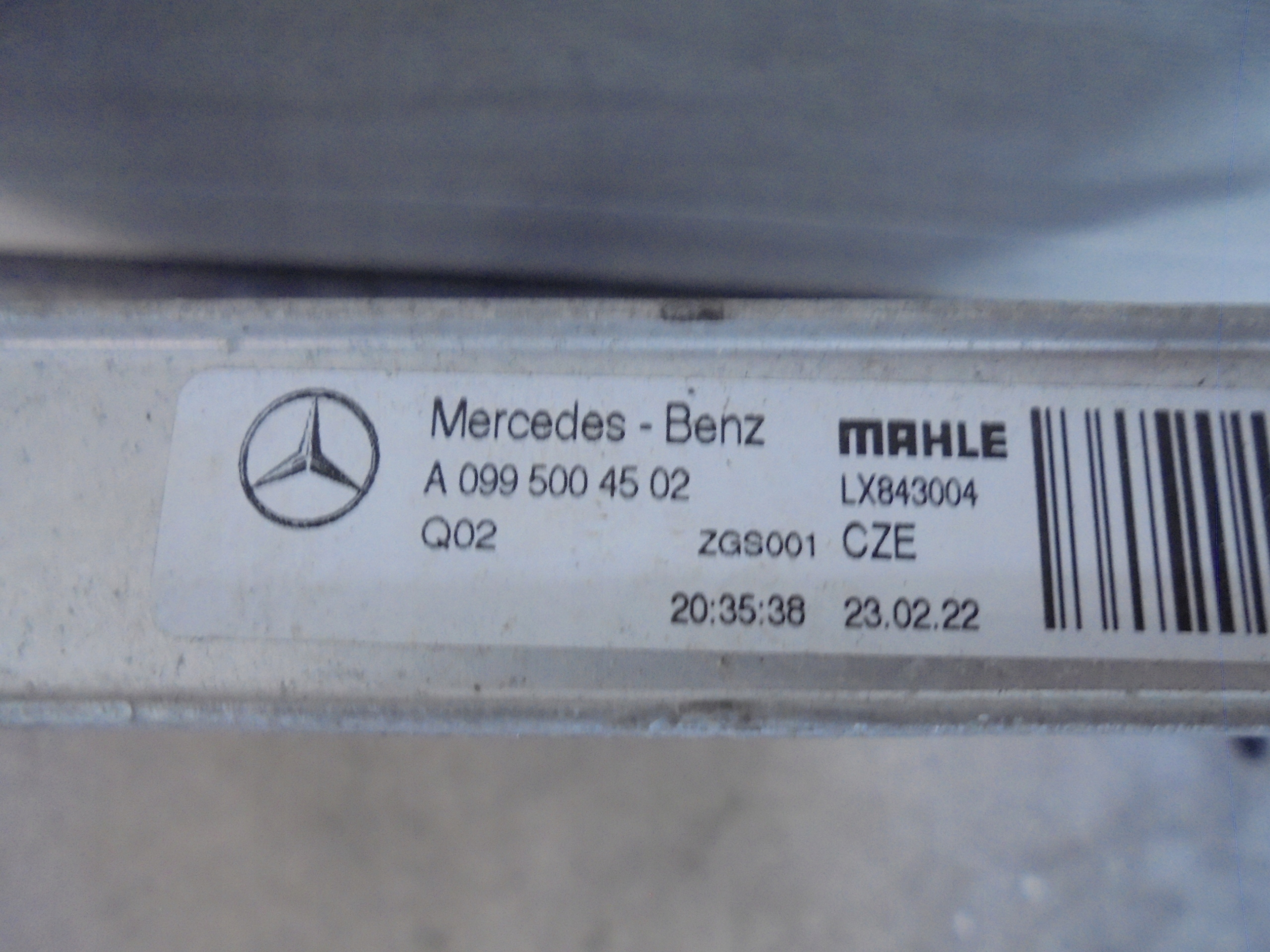 CHŁODNICA MERCEDES W206 W236 A0995004502 za 800.00PLN z Wrocław ...