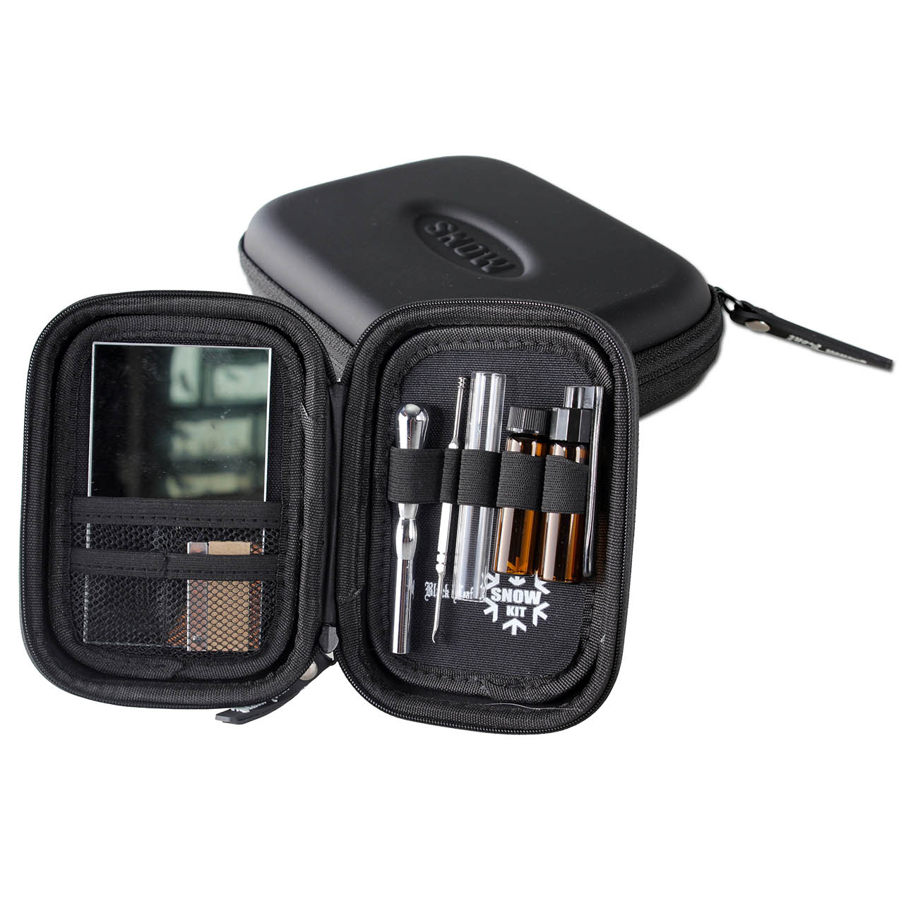 ZESTAW DO PROSZKÓW TABAKI Z RURKĄ LUSTERKIEM AKCESORIAMI W TWARDYM ...