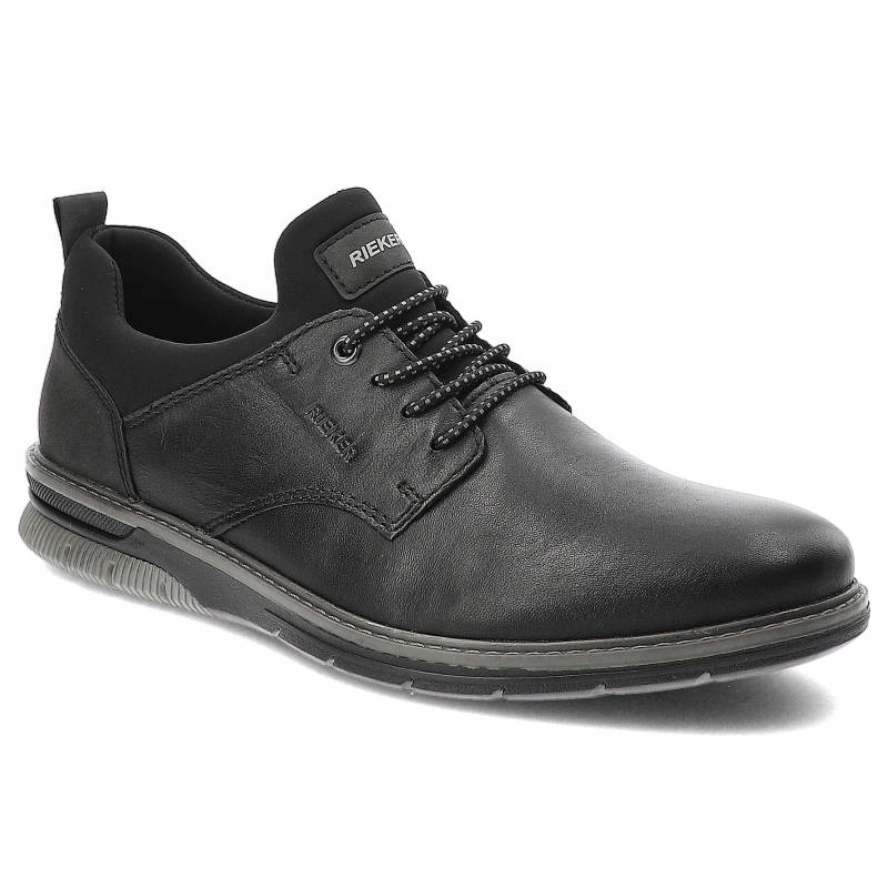 Czarne Półbuty Rieker Wygodne Buty Męskie (4061811140305) • Cena ...