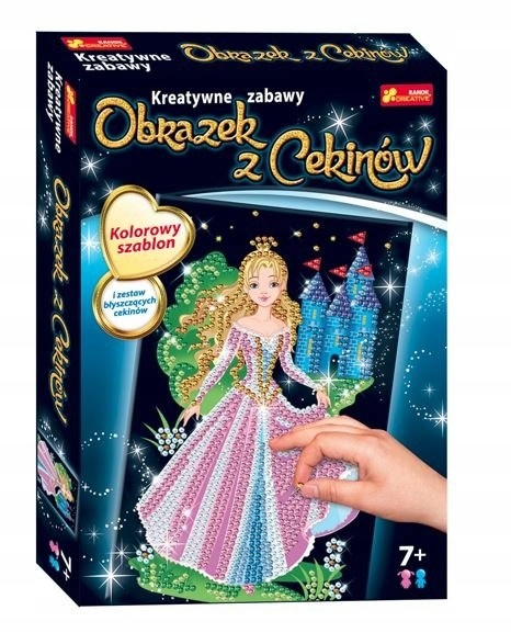 KREATYWNE ZABAWY OBRAZEK Z CEKINÓW KSIĘŻNICZKA RANOK 14457536343 - Allegro.pl