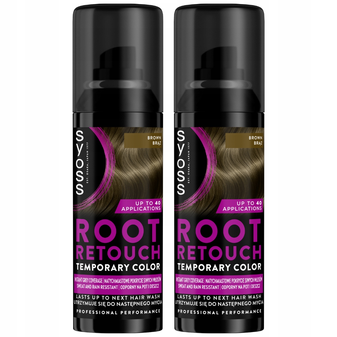 Syoss Root Retoucher maskowanie odrostów brąz 2 x 120 ml • Cena, Opinie - Allegro