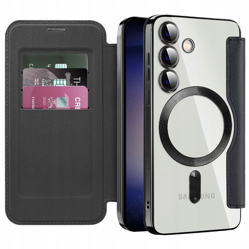 Etui Do Galaxy S24 Plus Magnetyczne Z Ochroną Rfid Obudowa Case Do