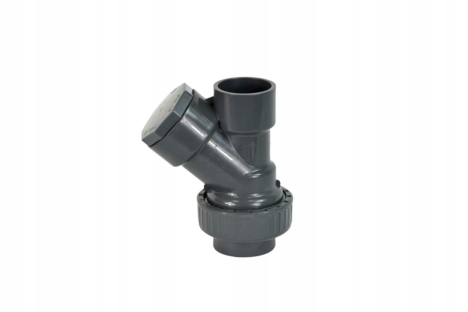 KULOVÝ ZPĚTNÝ VENTIL PVC DN40 IBO šedý pro lepení (bez závitu) - Allegro