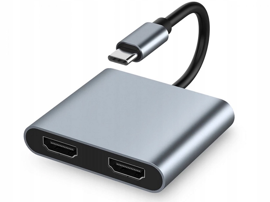 ADAPTER HUB Przejściówka USB-C 3.1 4W1 2x HDMI 4K USB 3.0 Power Delivery PD - Sklep, Opinie ...