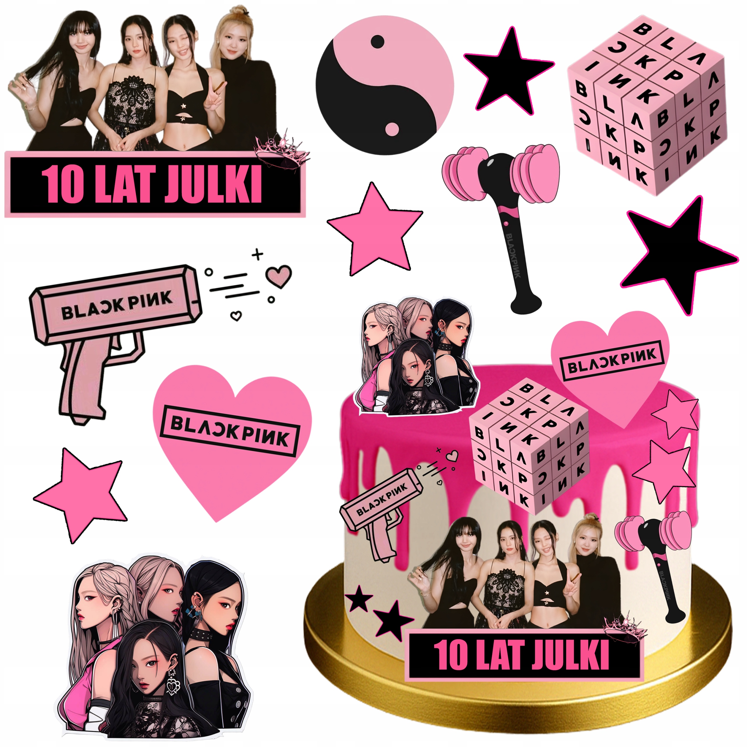 Black And Pink na Tort - Niska cena na Allegro