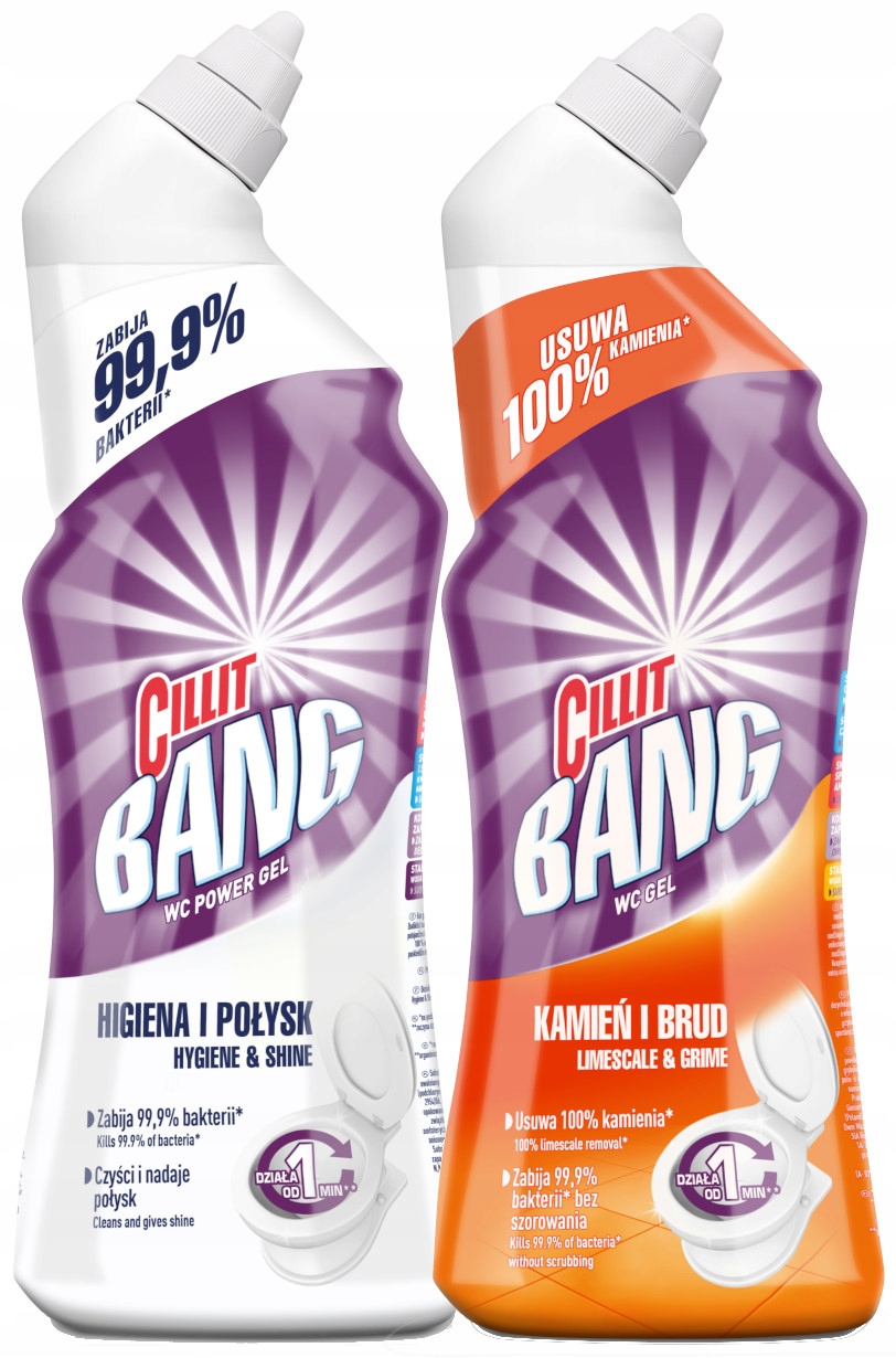 Cillit Bang Ciężkie zabrudzenia żel do czyszczenia WC 2 x 750 ml ...