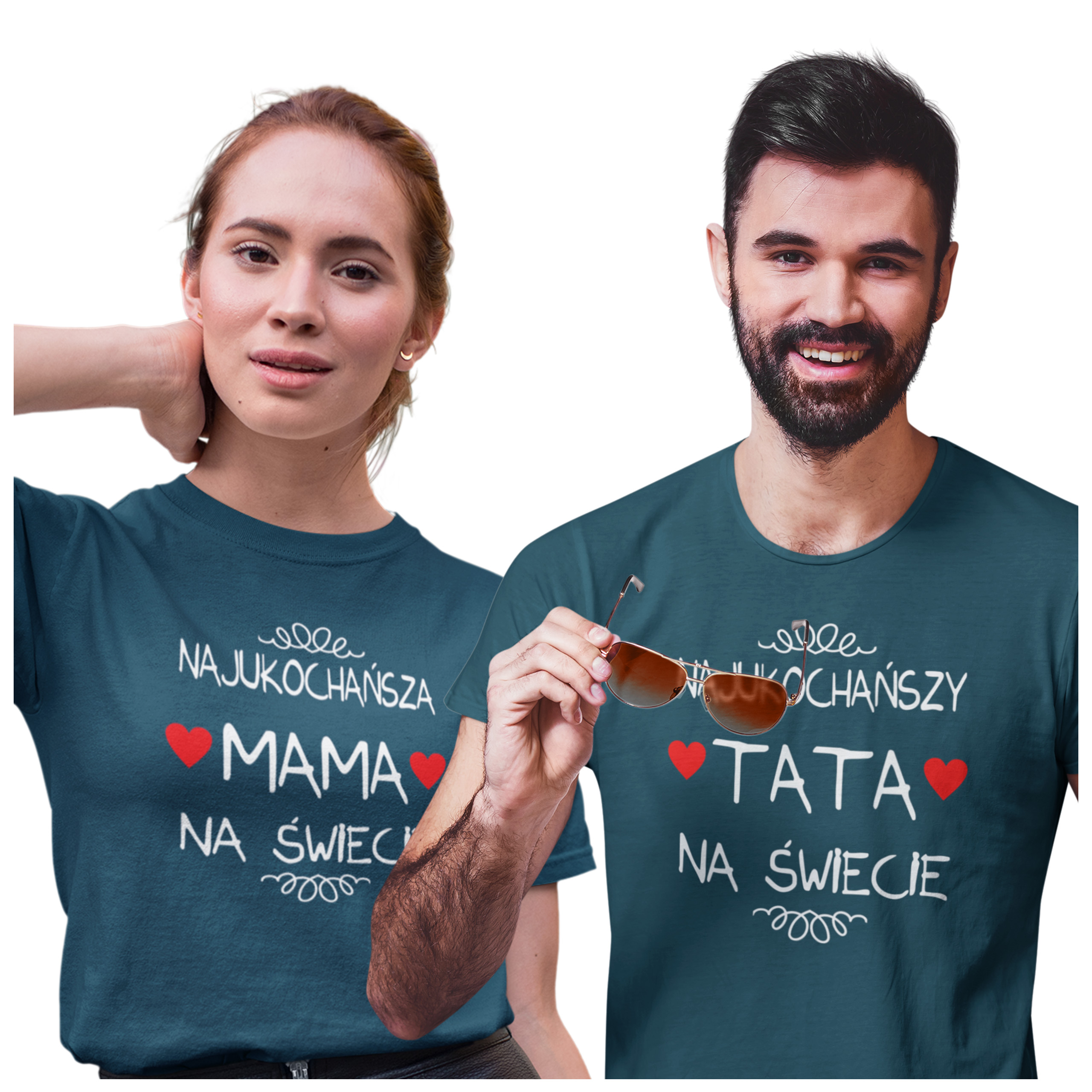 PREZENT DLA RODZICÓW KOSZULKI DLA MAMY I TATY 2PAK 13666359460 - Allegro.pl