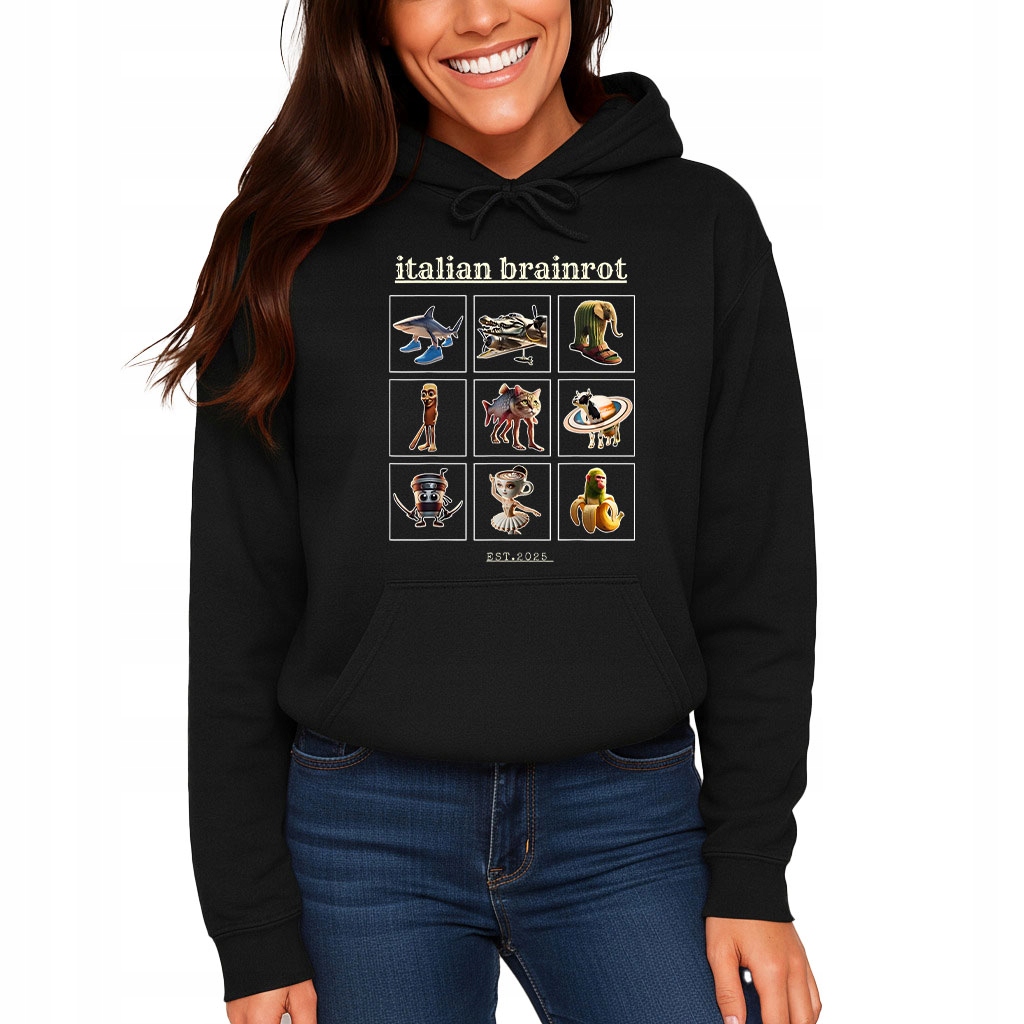 ITALIAN BRAIN ROT MIKINA TRALALERO TRALALA MEME BOMBARDIRO DÁMSKÁ XL za ...