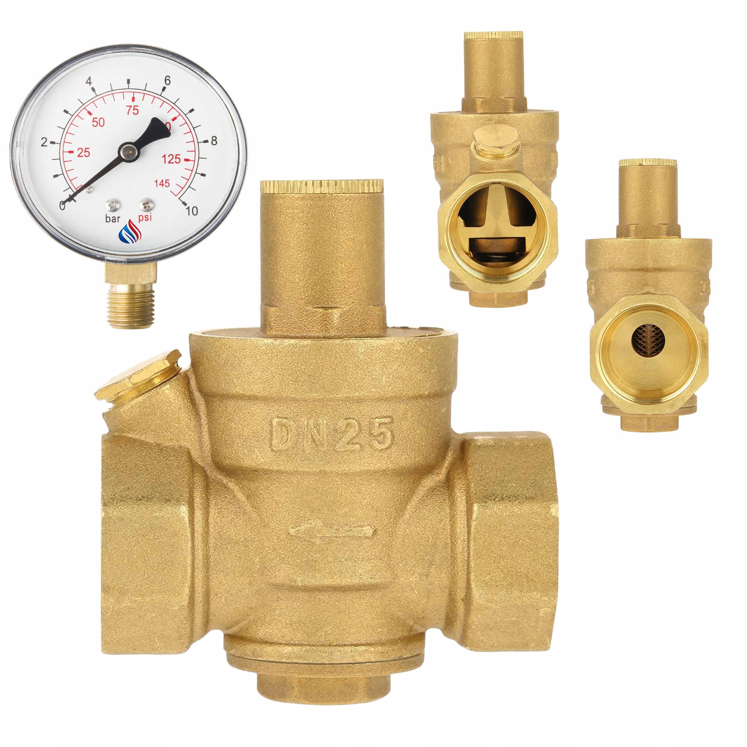 REDUKTOR CIŚNIENIA WODY 6/4 CALA Z MANOMETREM IBO (REDUKTOR 1 1/2 DN40 MANOMETR) • Cena, Opinie ...