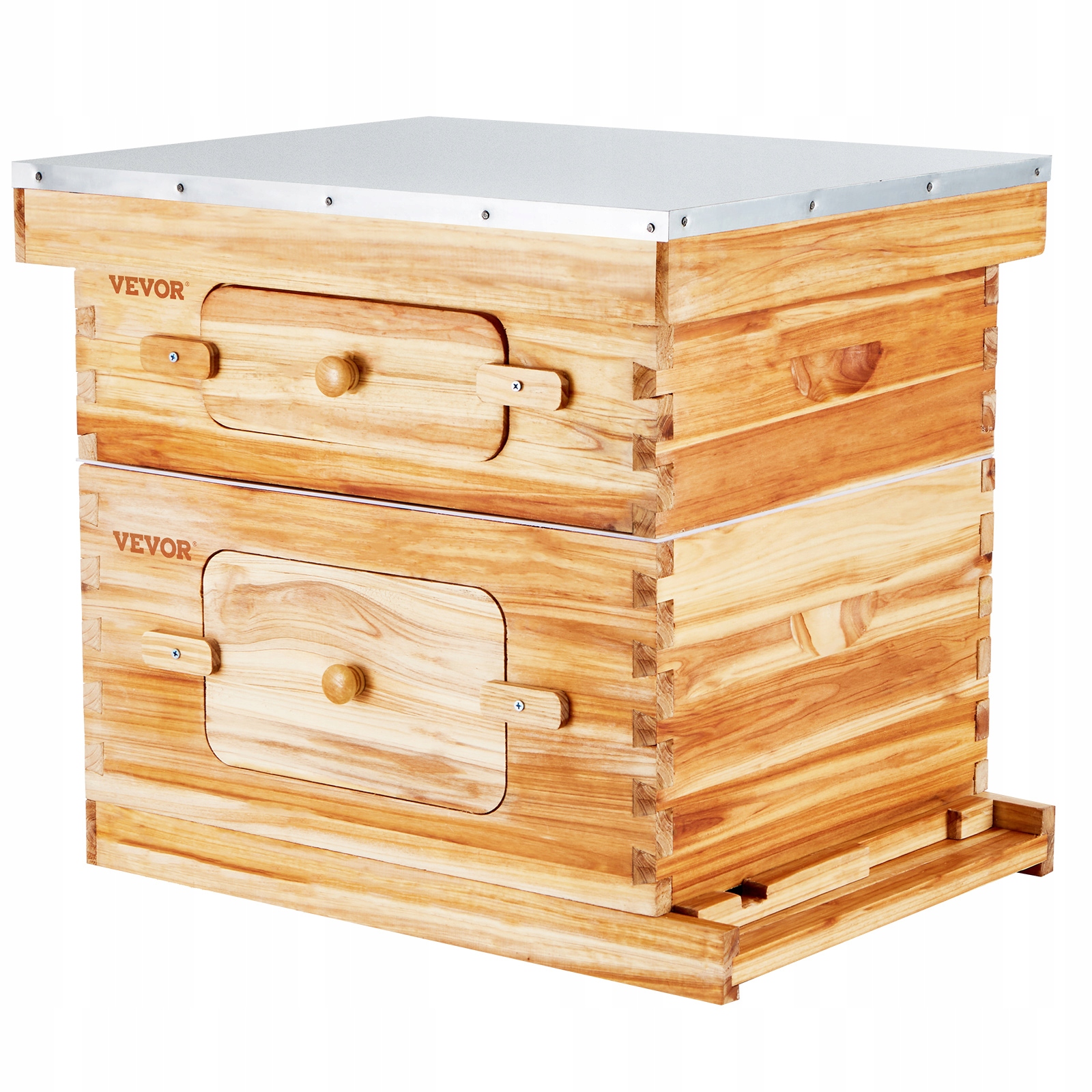 Bee Hive 20 Frame Cedar Wood 1 Deep 1 Medium Langstroth Kit z oknami ...