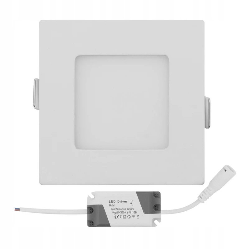 Panel LED 3W kwadratowy wpuszczany ciepły slim (5902115408182) • Cena ...