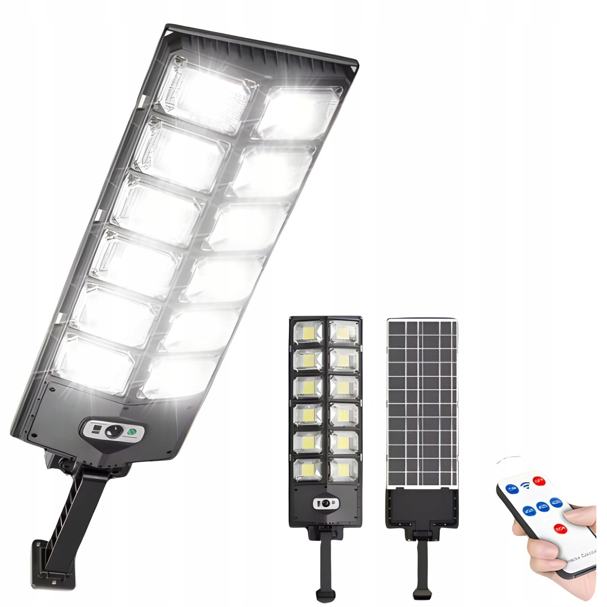 LAMPA Solarna latarnia LED duża z czujnikiem zmierzchu ruchu + pilot MOCNA (5905108406769 ...