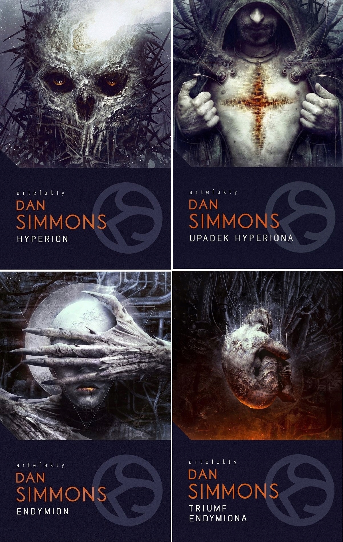 Hyperion + Upadek + Endymion + Triumf - komplet 4 tomy - Dan Simmons ...