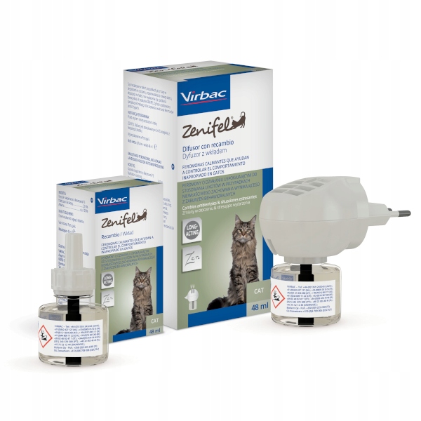 Феромоны Virbac Zenifel картридж + диффузор релаксация 48 мл купить в ...
