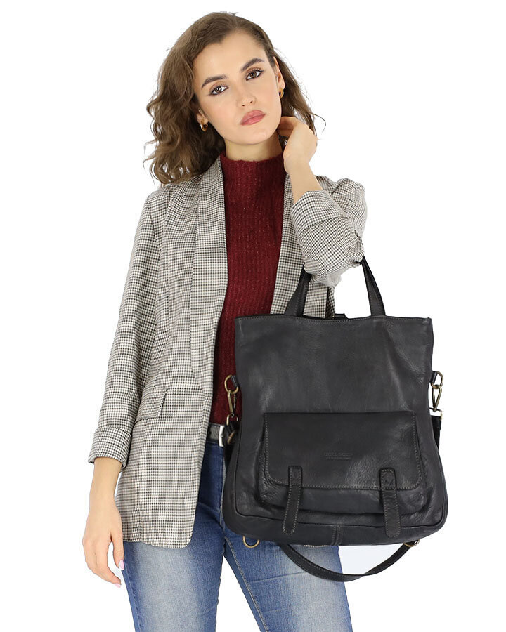 Torebka damska plecak 2w1 miękka SKÓRA NATURALNA • Cena, Opinie ...