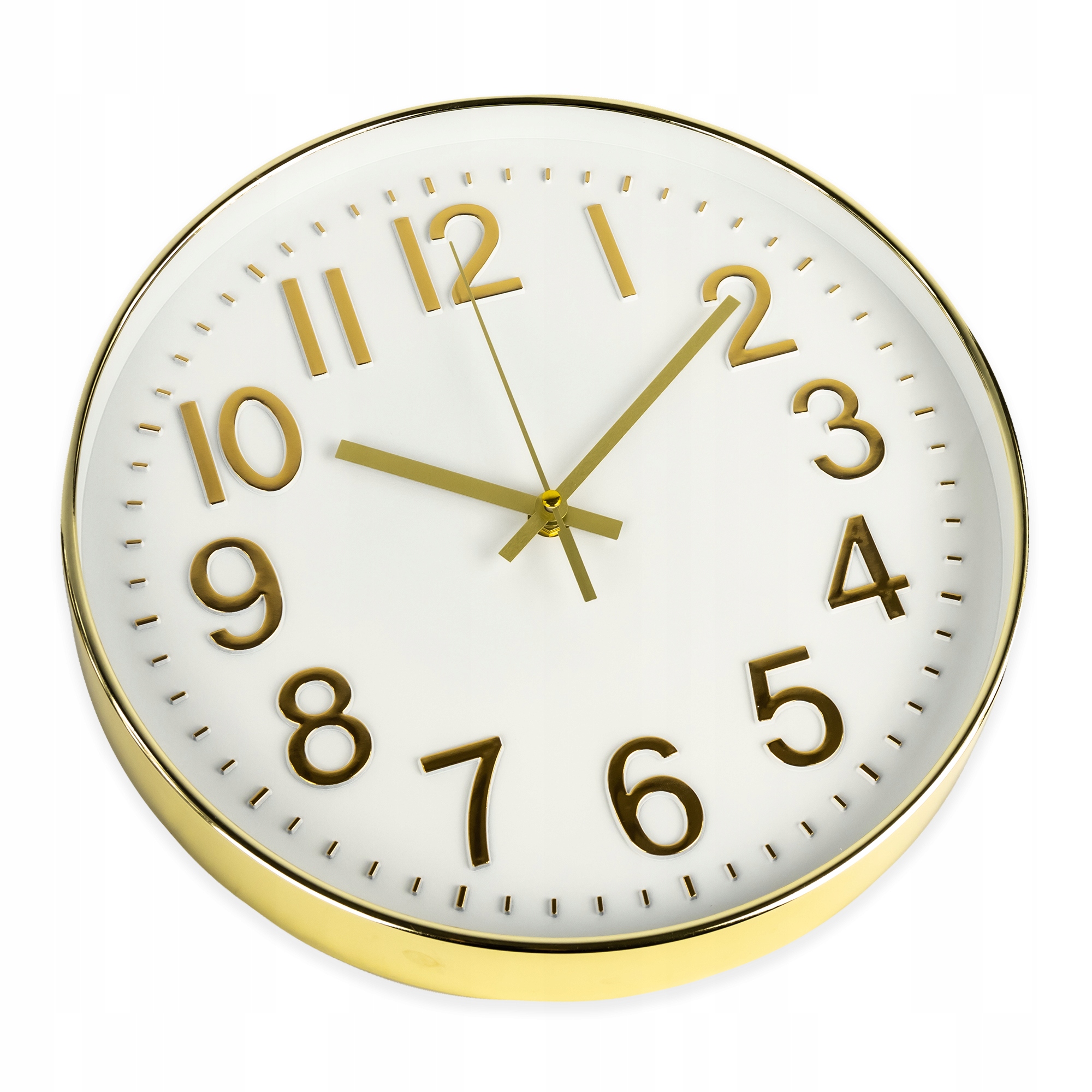 ZEGAR ŚCIENNY DUŻY ZŁOTY NA ŚCIANĘ WYRAŹNY ZŁOTY • Cena, Opinie ...