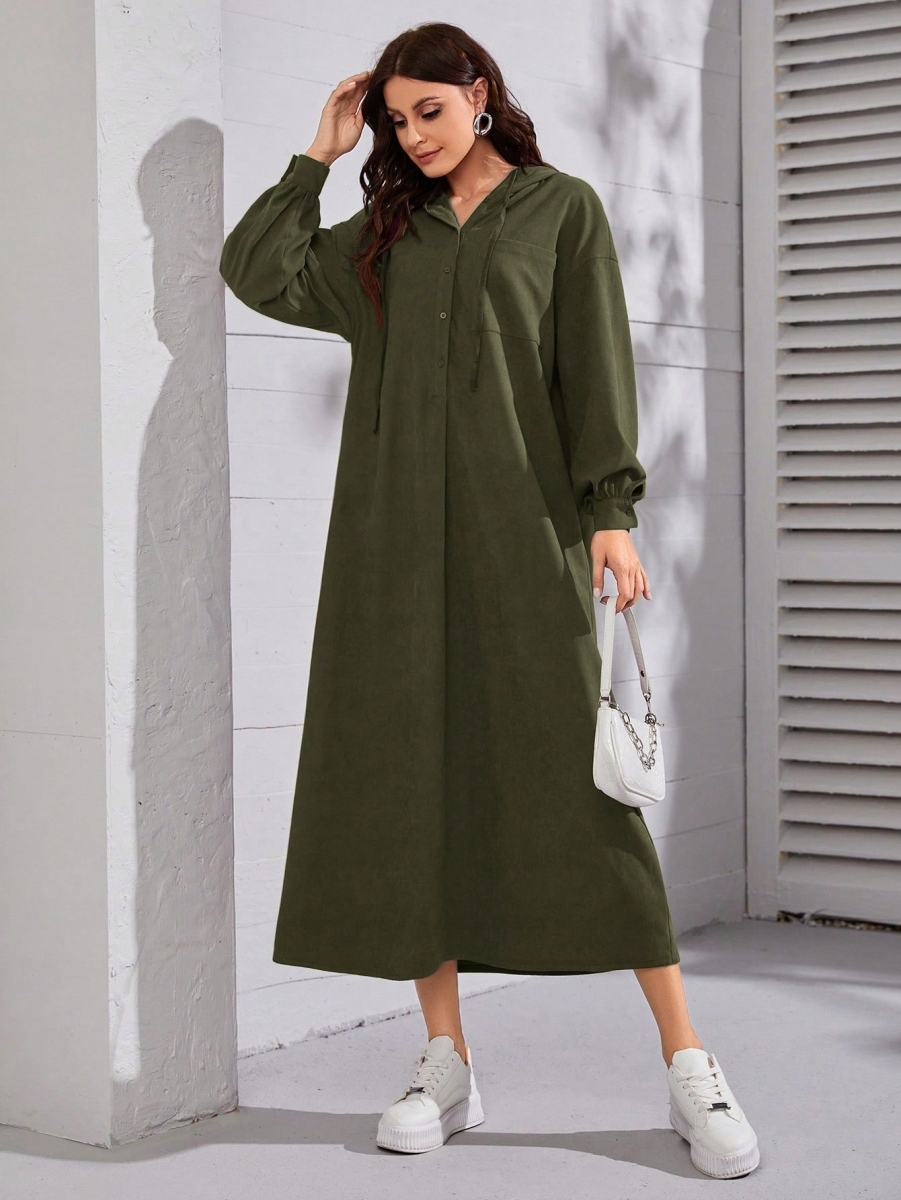 SHEIN SUKIENKA MIDI DŁUGI PROSTY KRÓJ ZIELONA JEDNOLITA M 648 • Cena, Opinie - Allegro