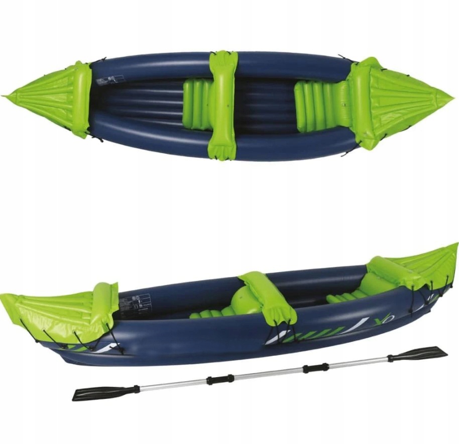 NADMUCHIWANY KAJAK DWUOSOBOWY PONTON 325CM Q4Life X2 WIOSŁO POMPKA 160 KG - 5905832624705 ...
