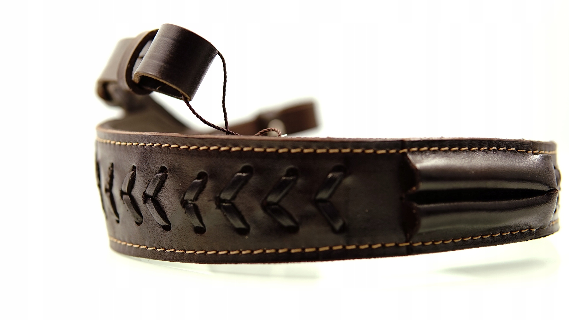 SKÓRZANY PAS DO BRONI MYŚLIWSKIEJ Z ŁADOWNICĄ - 5905490855954 ...