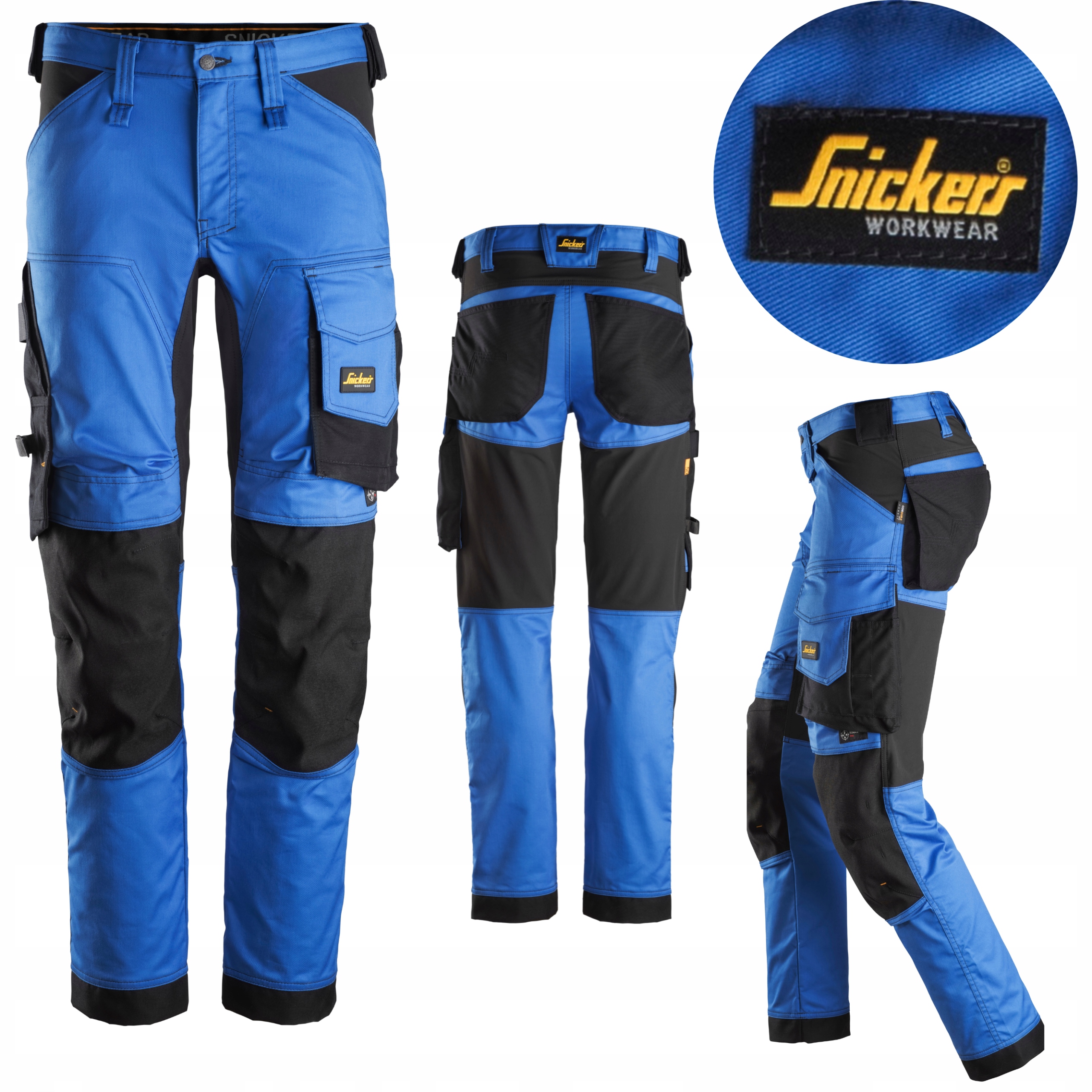 Snickers 6341 Spodnie Robocze Elastyczne Stretch AllroundWork Niebieski ...