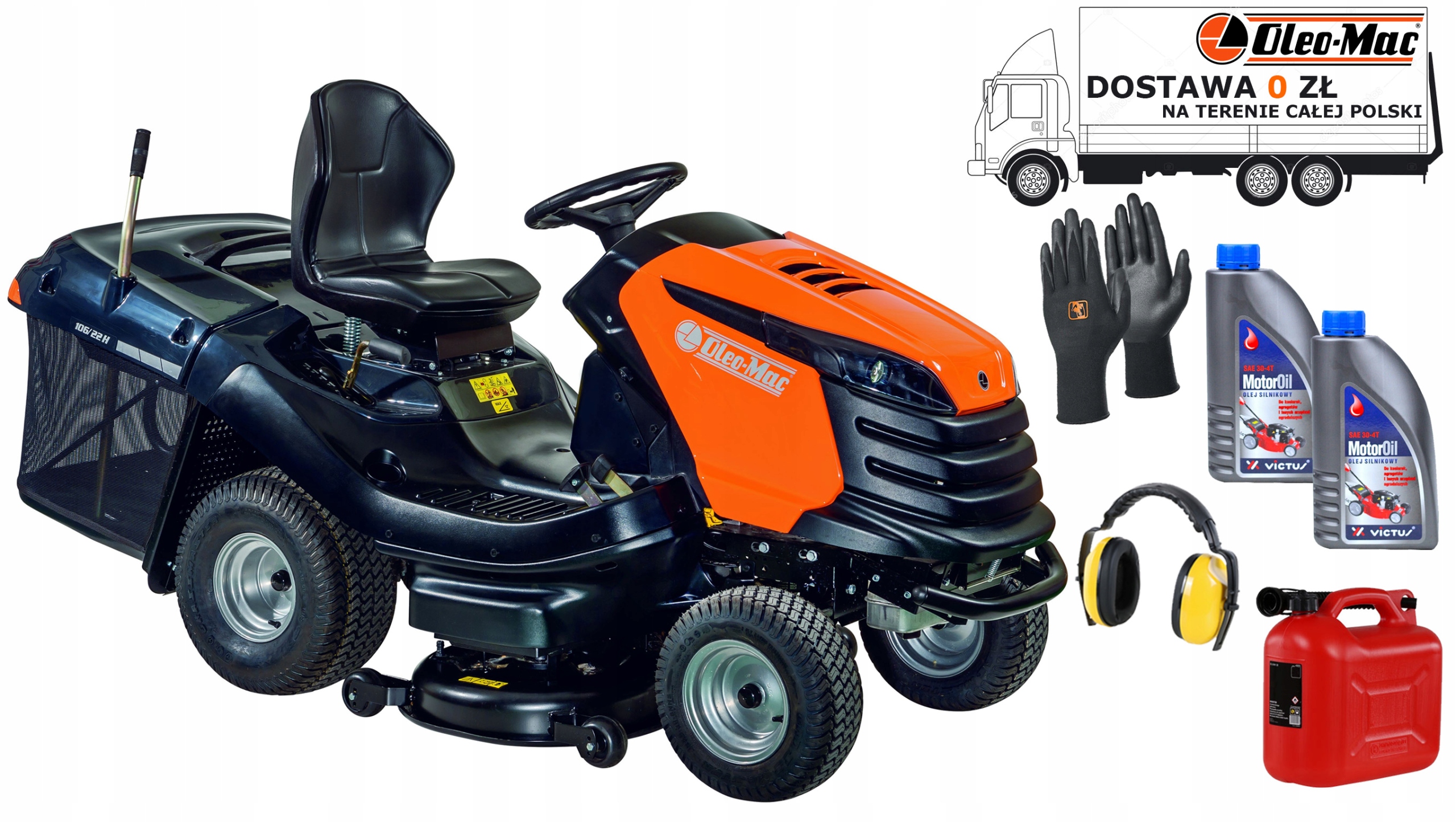 TRAKTOREK OGRODOWY KOSIARKA SAMOJEZDNA OLEO-MAC OM 106/20 KWH KAWASAKI ...