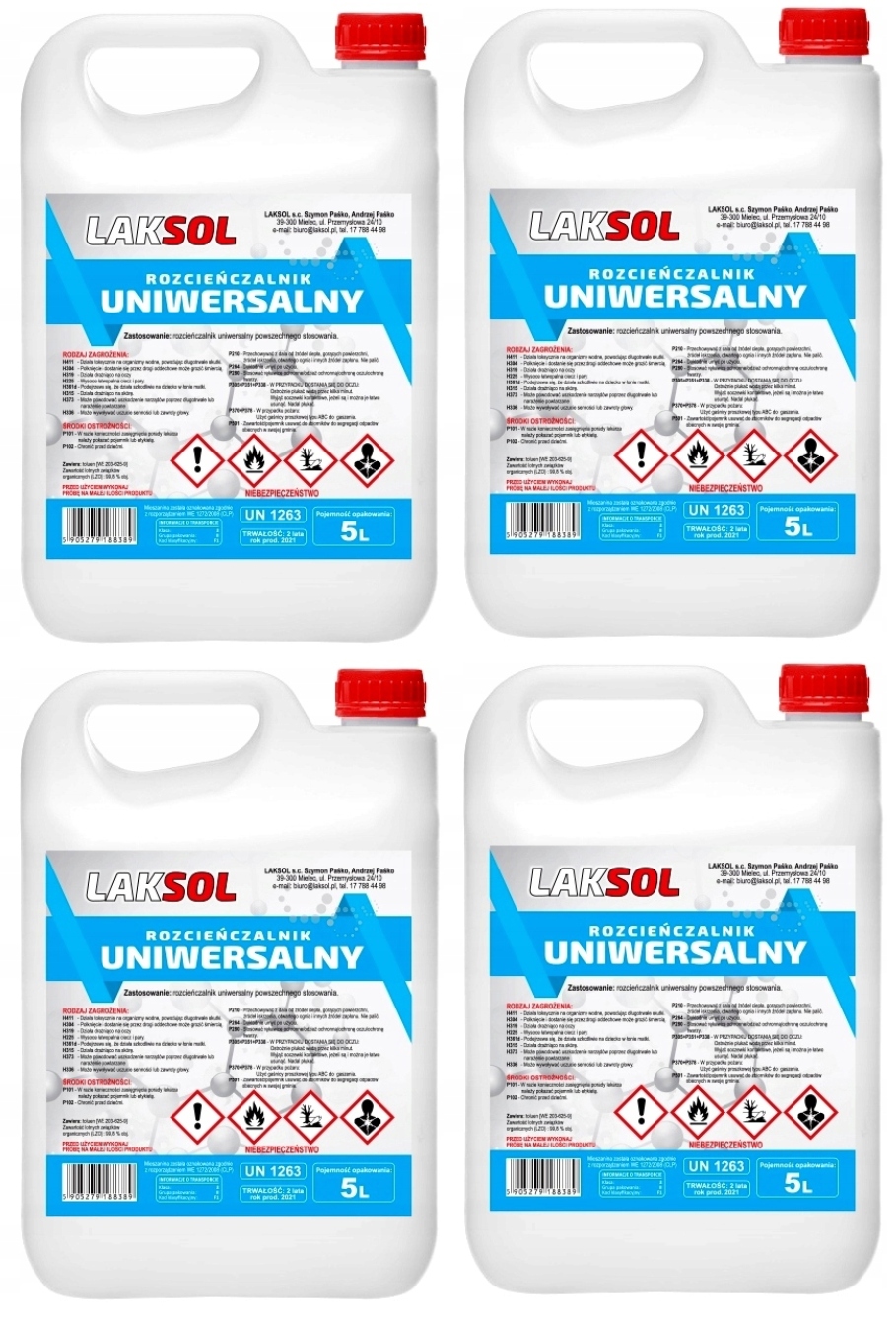 Rozcieńczalnik rozpuszczalnik uniwersalny 5l 5904853231343 za 111.90PLN z Radom - Allegro ...