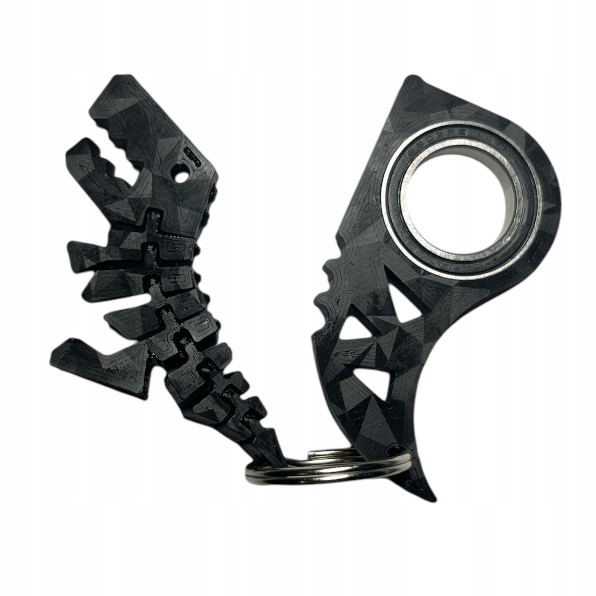 Brelok KEYRAMBIT + DINUS REX KEYSPINNER karambit key spinner ...