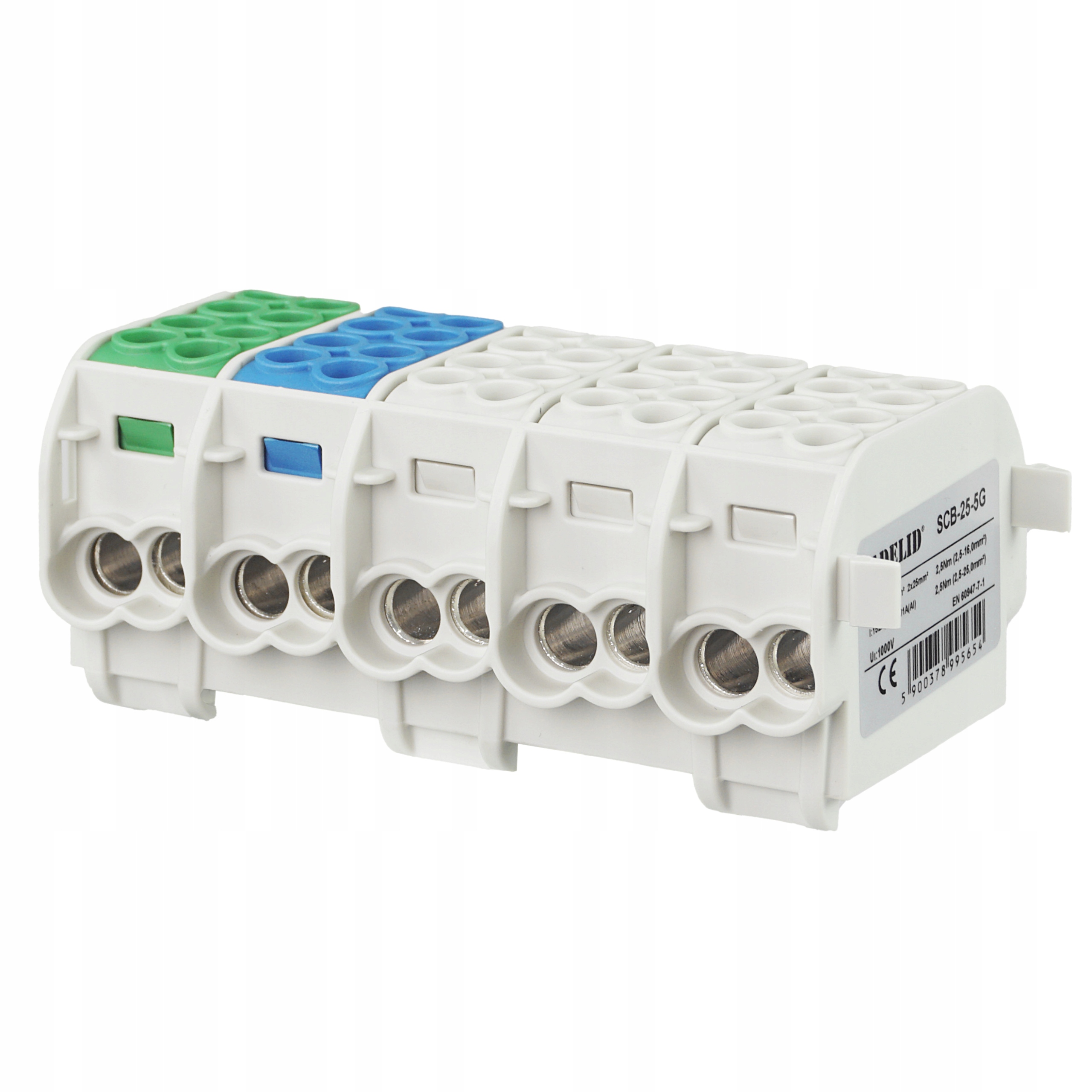 BLOK ROZDZIELCZY ODGAŁĘŹNY AL/CU SCB 5 BIEGUNOWY (SCB X5 SZYBKOZŁĄCZKA ...