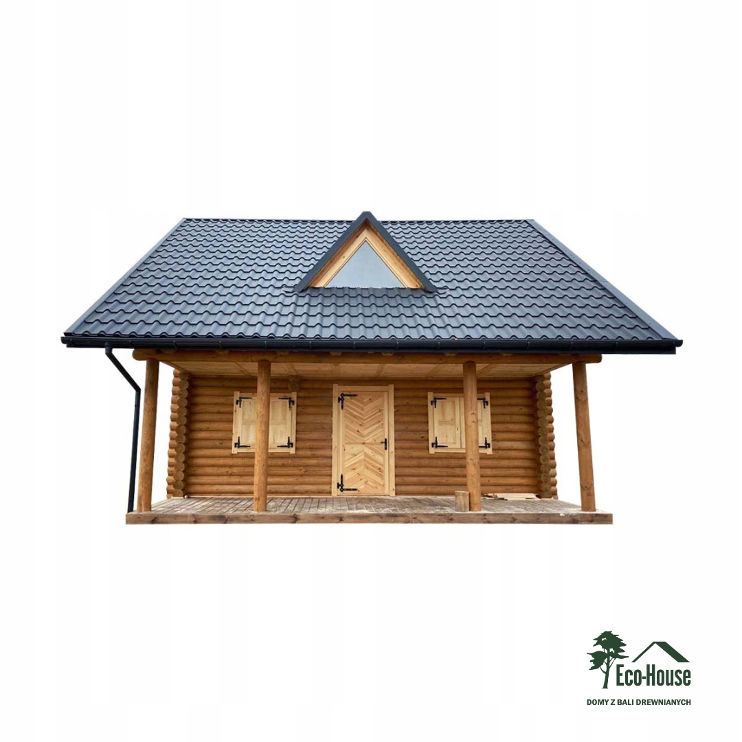 DOM Z BALA 180MM DREWNIANY CAŁOROCZNY LETNISKOWY (500x700) • Cena ...