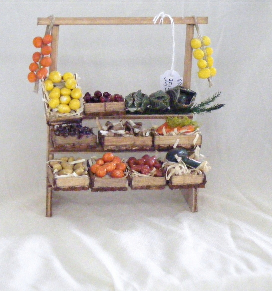 Stragan z owocami i warzywami do Szopki- 14cm wys. (35/311) • Cena ...