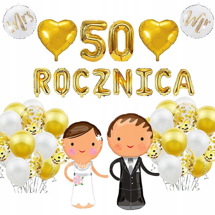 50 ROCZNICA ŚLUBU BALONY DEKORACJA ZESTAW ZŁOTY 34SZT • Cena, Opinie ... 50 ROCZNICA ŚLUBU BALONY DEKORACJA ZESTAW ZŁOTY 34SZT • Cena, Opinie ...