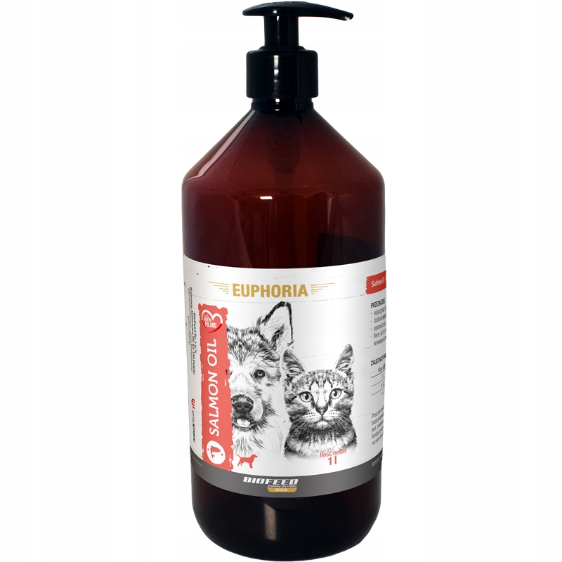 Biofeed Euphoria Salmon Oil - Olej z Łososia dla psa i kota 1000ml ...