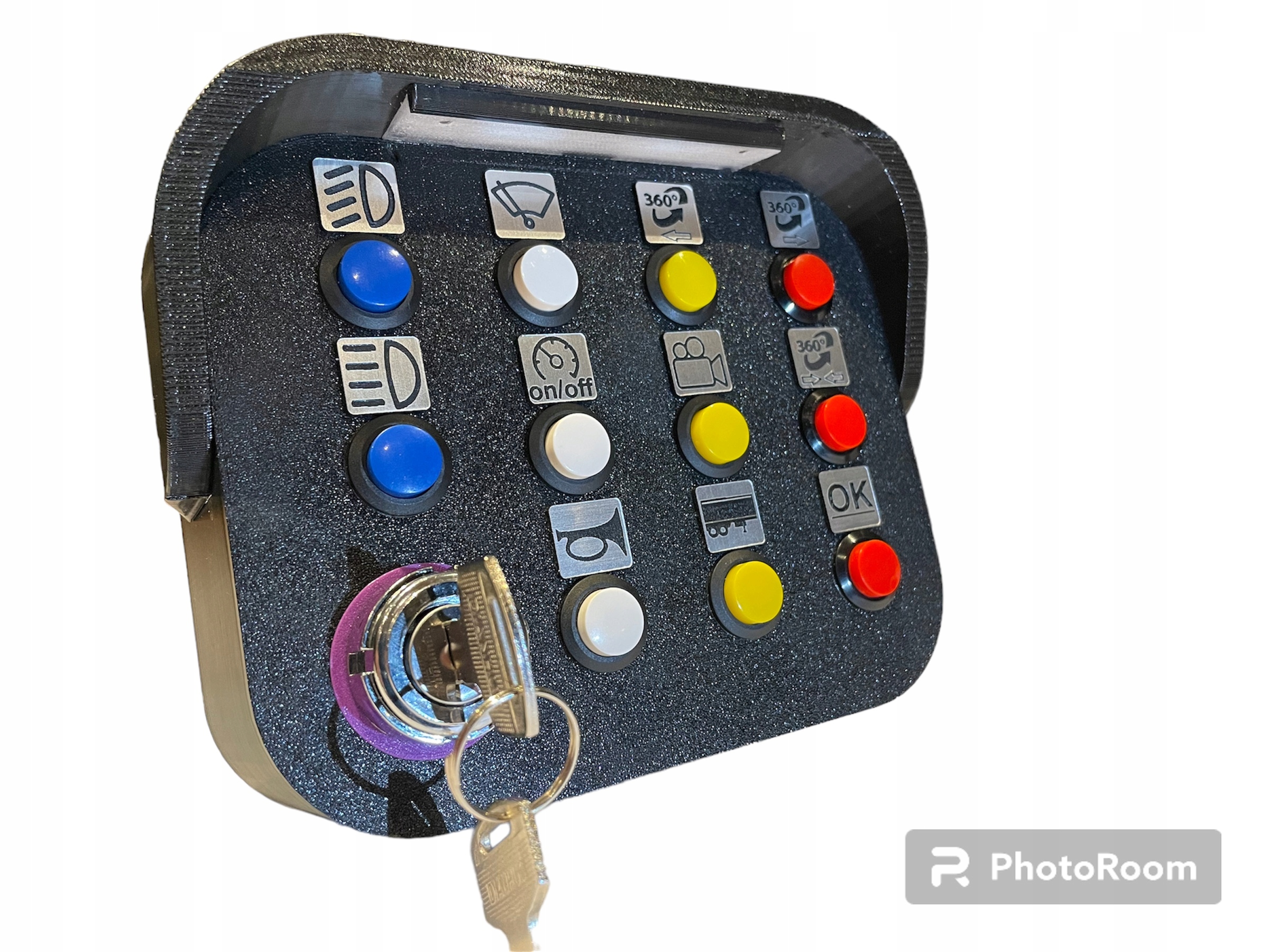 Button Box simulátor Euro Truck + zapalování ETS ATS Panel tlačítka ...