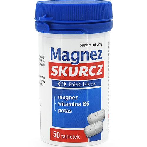 MAGNEZ SKURCZ WITAMNA B6 MAGNEZ POTAS Polski Lek 50 tabletek (5901785300345) • Cena, Opinie ...