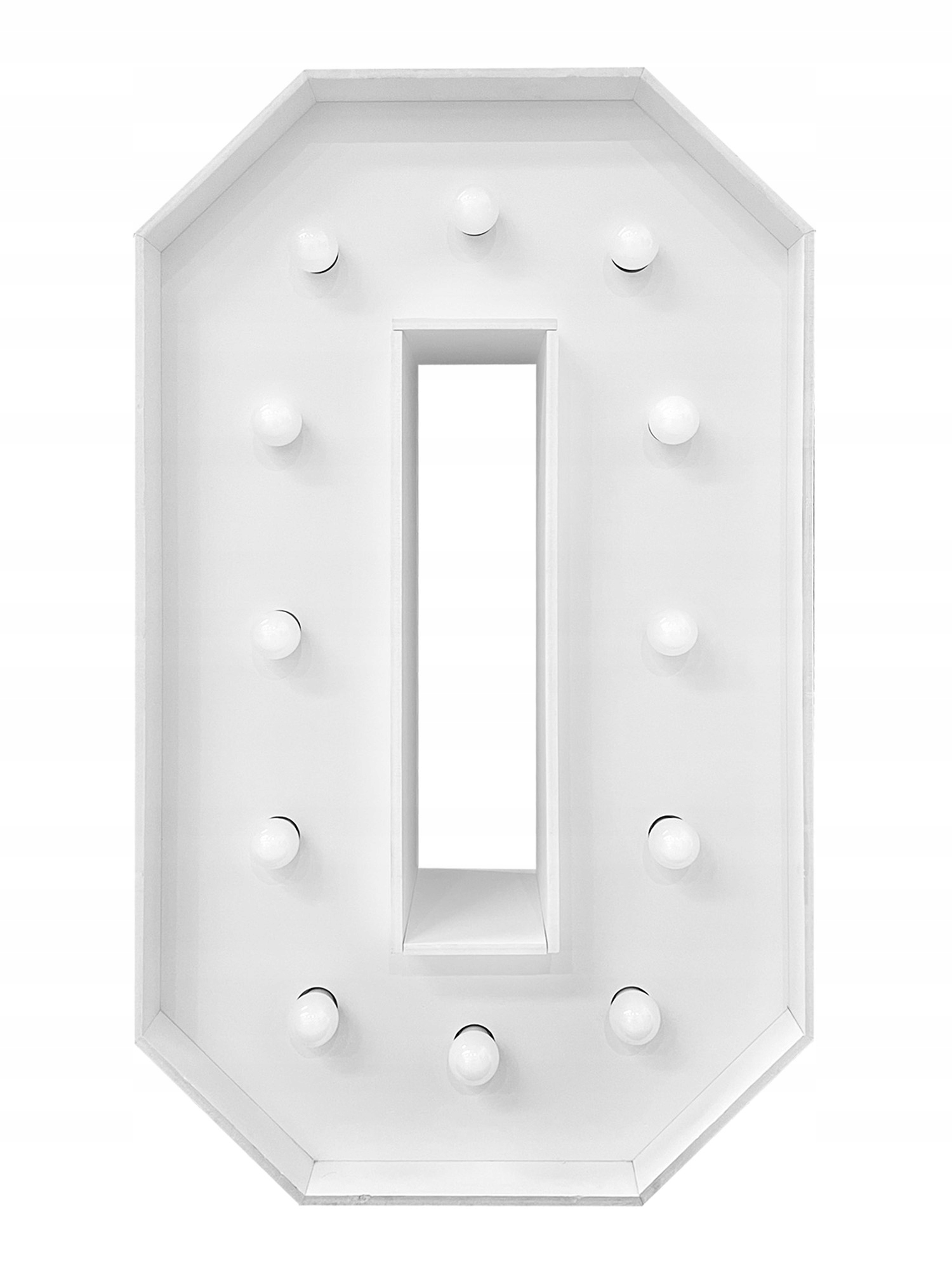 Świecąca cyfra 0 z żarówkami LED na urodziny 100cm • Cena, Opinie ...