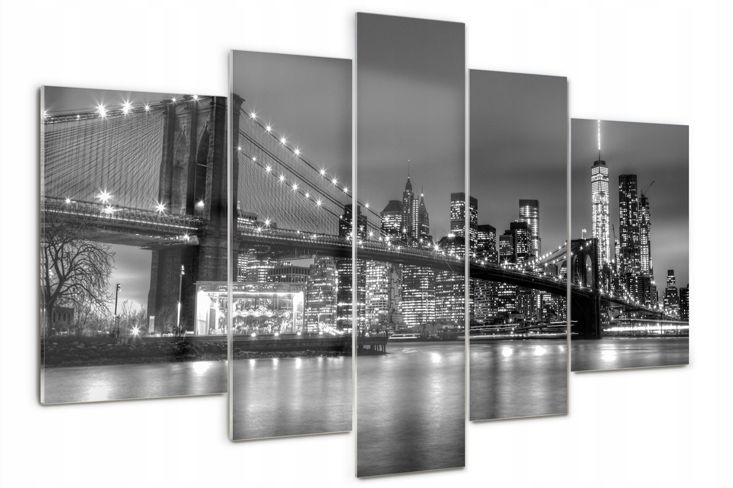 Obraz szklany tryptyk do salonu Most Brookliński • Cena, Opinie • Obrazy 12492710998 • Allegro